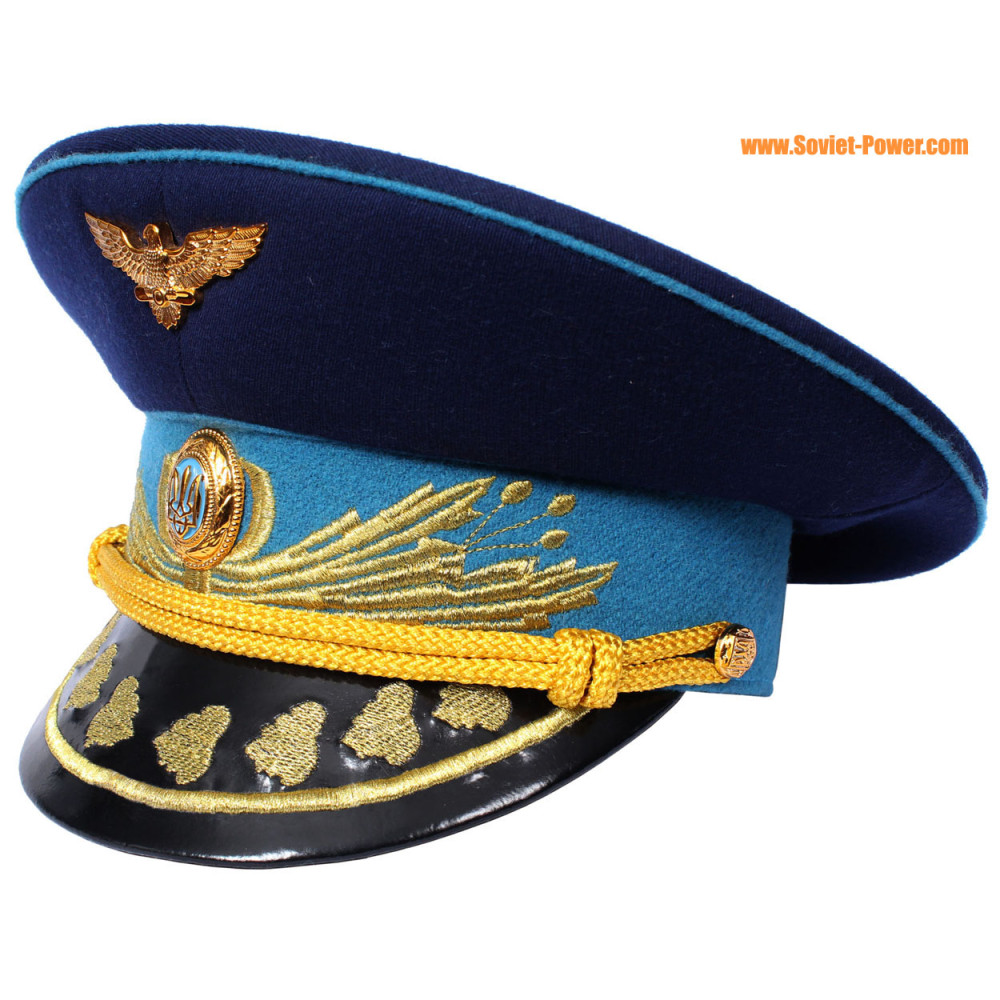 Ukraine Air Force Generals blue visor hat - GENERAL B21