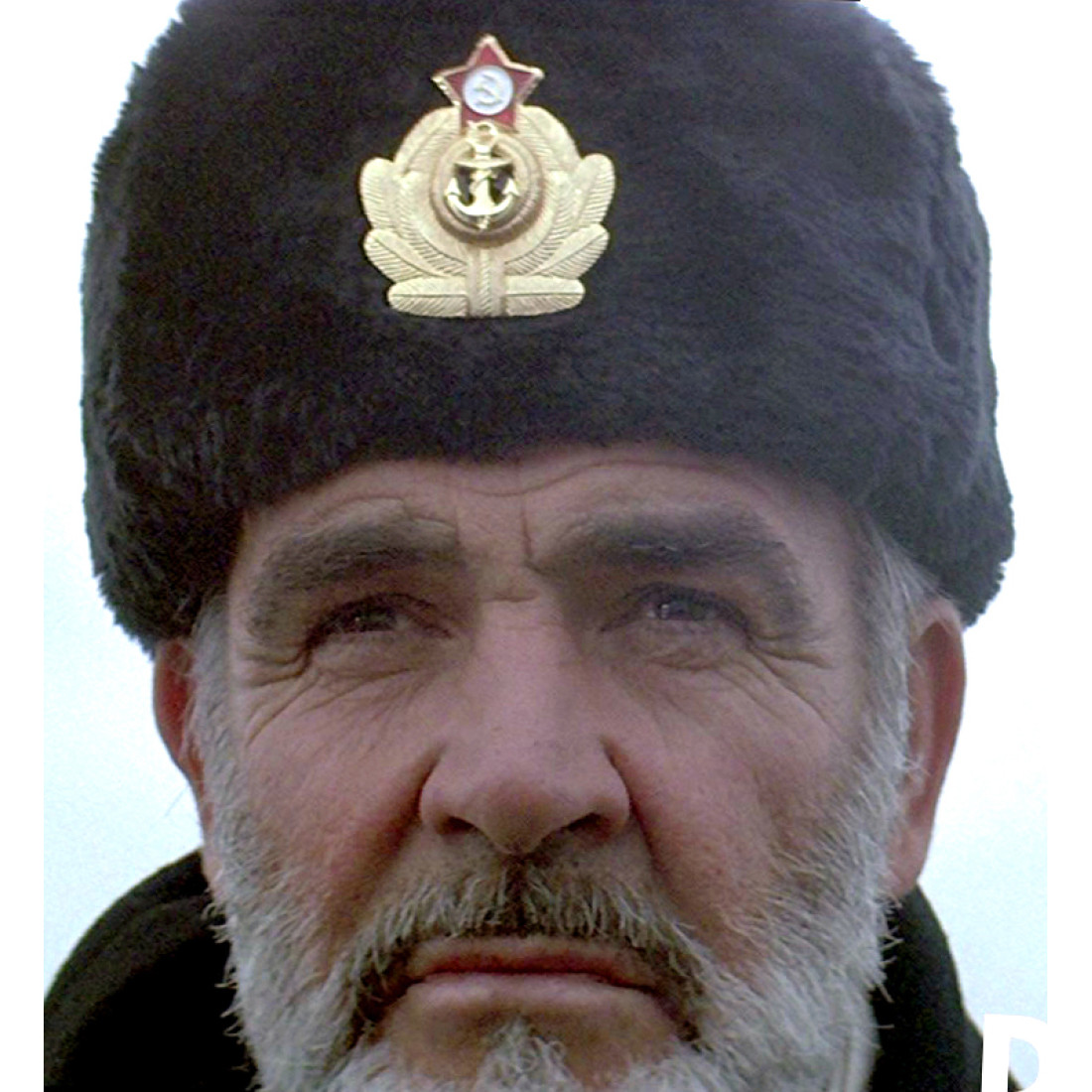 Soviet Navy Capatins black leather Ushanka hat - USHANKA