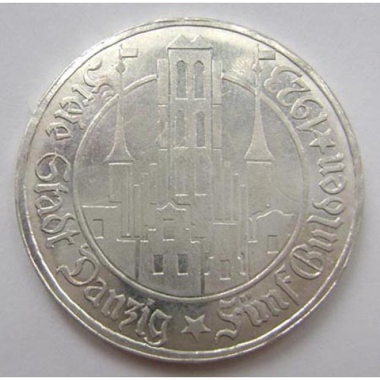 5 Gulden Dutch silver coin 1923