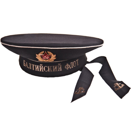 Naval black Soviet visorless Sailor Hat - NAVAL