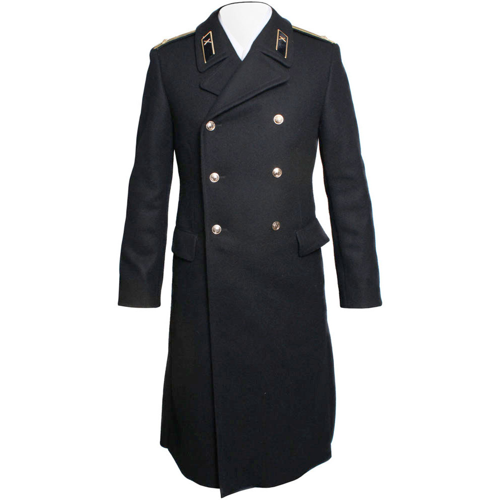 Navy Fleet Soviet woolen long black Overcoat - Soviet Power